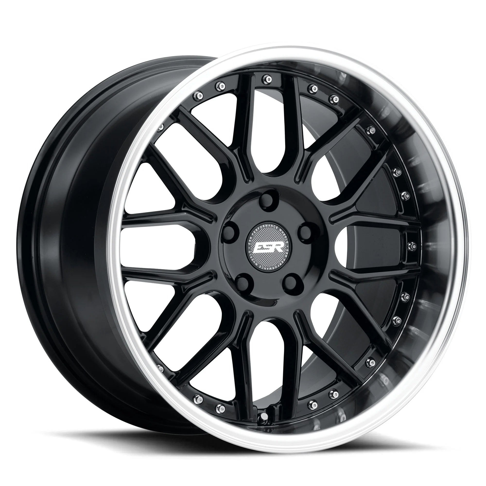ESR CS18 Gloss Black Machine Lip | Lightweight Performance Wheels ...