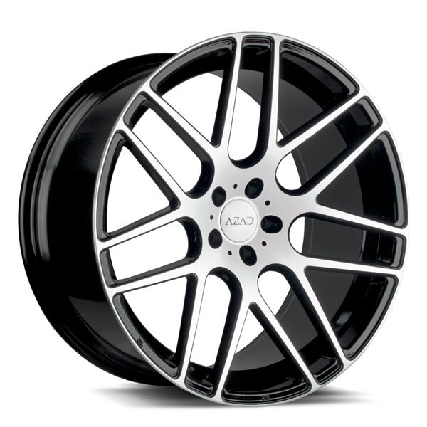 Azad AZ822 | Mesh Wheel Design | Black W/Chrome Lip – unleashedwheels