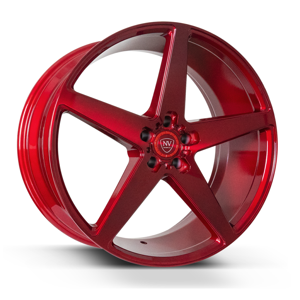 NV Wheels NVV | Brushed Red | 5 Spoke Design – unleashedwheels