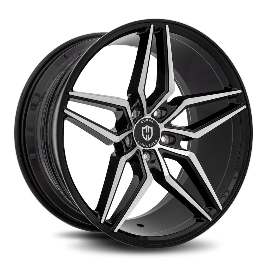 Curva C25 | Gloss Black Machine Face | 5 Spoke Design – unleashedwheels